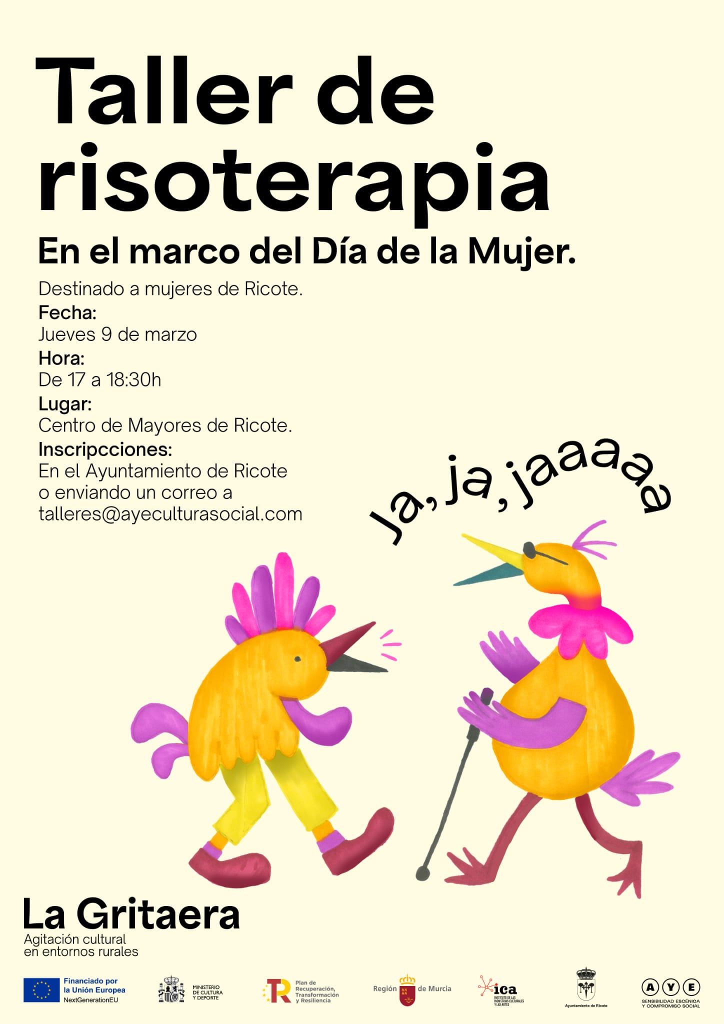 EN EL MARCO DEL DIA DE LA MUJER-TALLER DE RISOTERAPIA | Ayuntamiento de Ricote